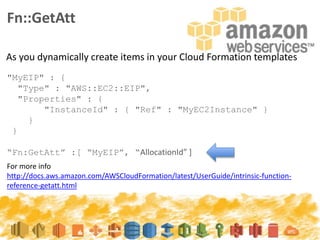 AWS CloudFormation Intrinsic Functions and Mappings | PPTX