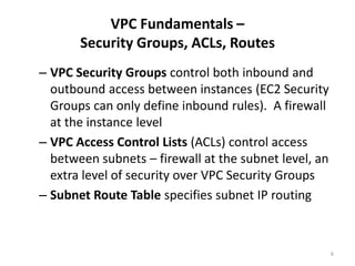 Amazon Virtual Private Cloud VPC Architecture AWS Web Services | PPTX ...