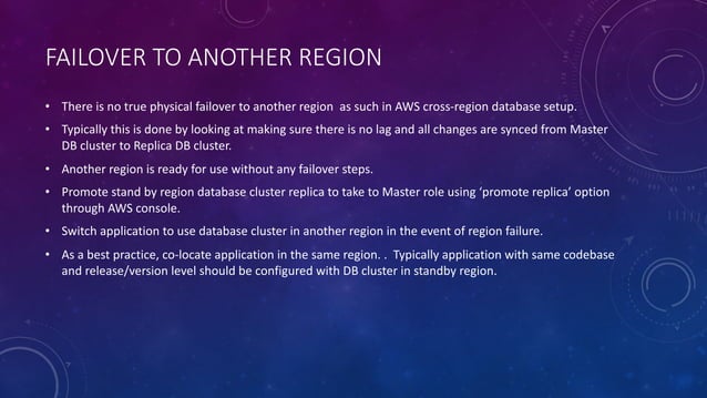 Aws Multi Region Db Design And Deployment Pdf Databases Computer Software And Applications