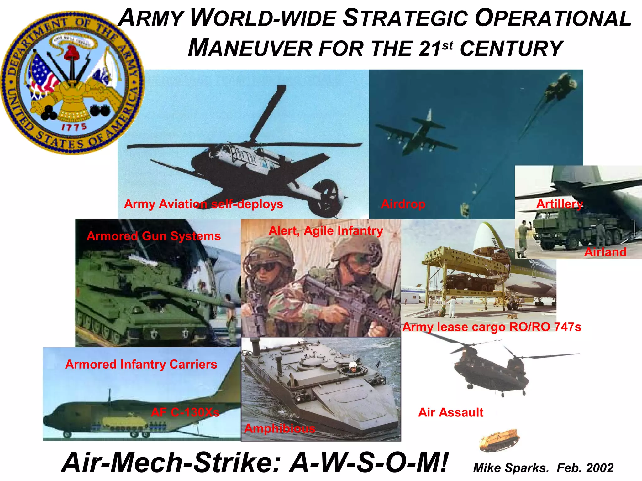 AWSOM: U.S. Army World-Wide Strategic Operational Maneuver | PPT