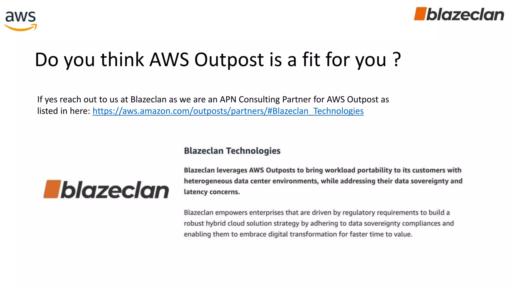 AWS Outpost is now GA | PPTX