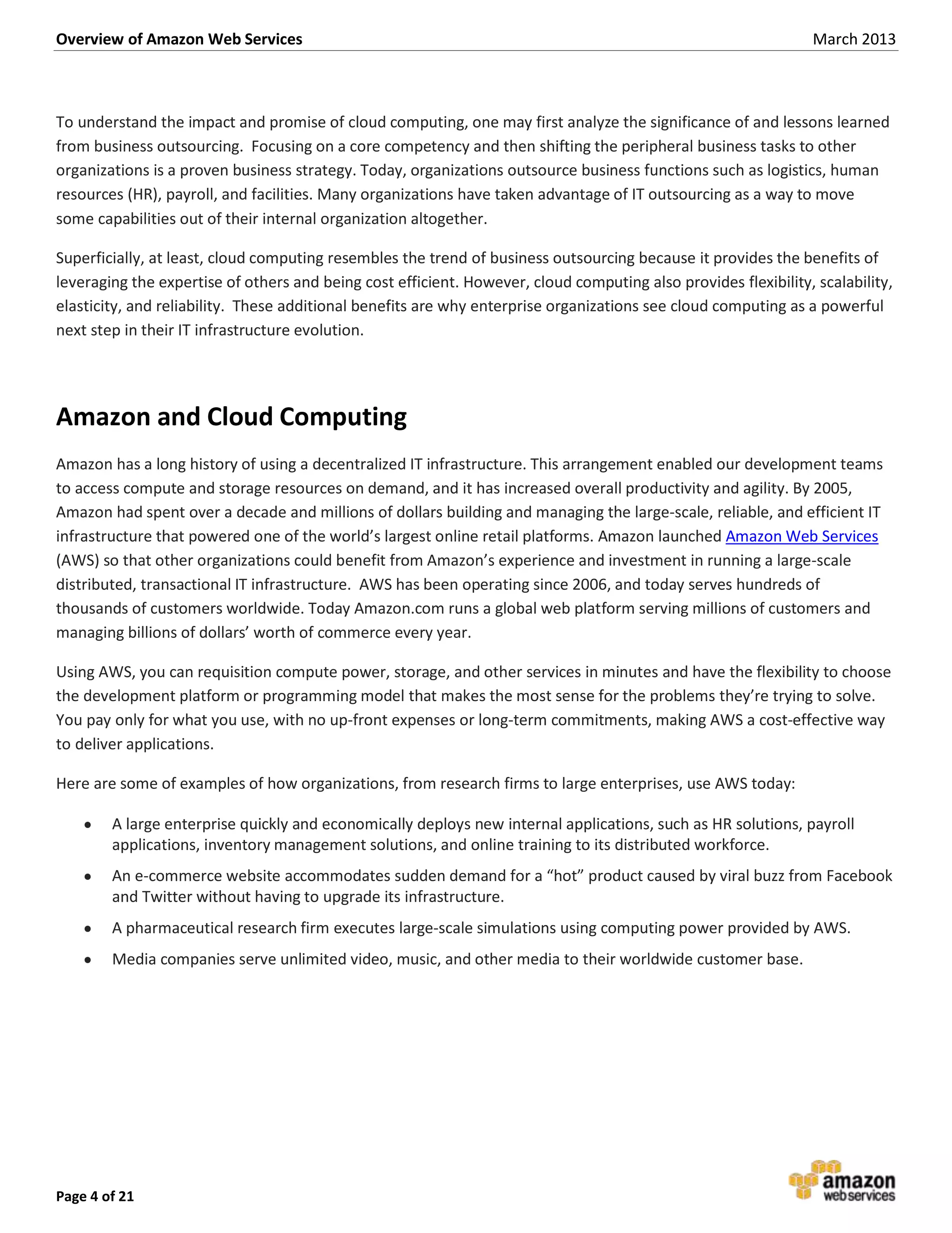 AWS Overview | PDF
