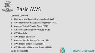 Brief theoretical overview on AWS Components | PPTX