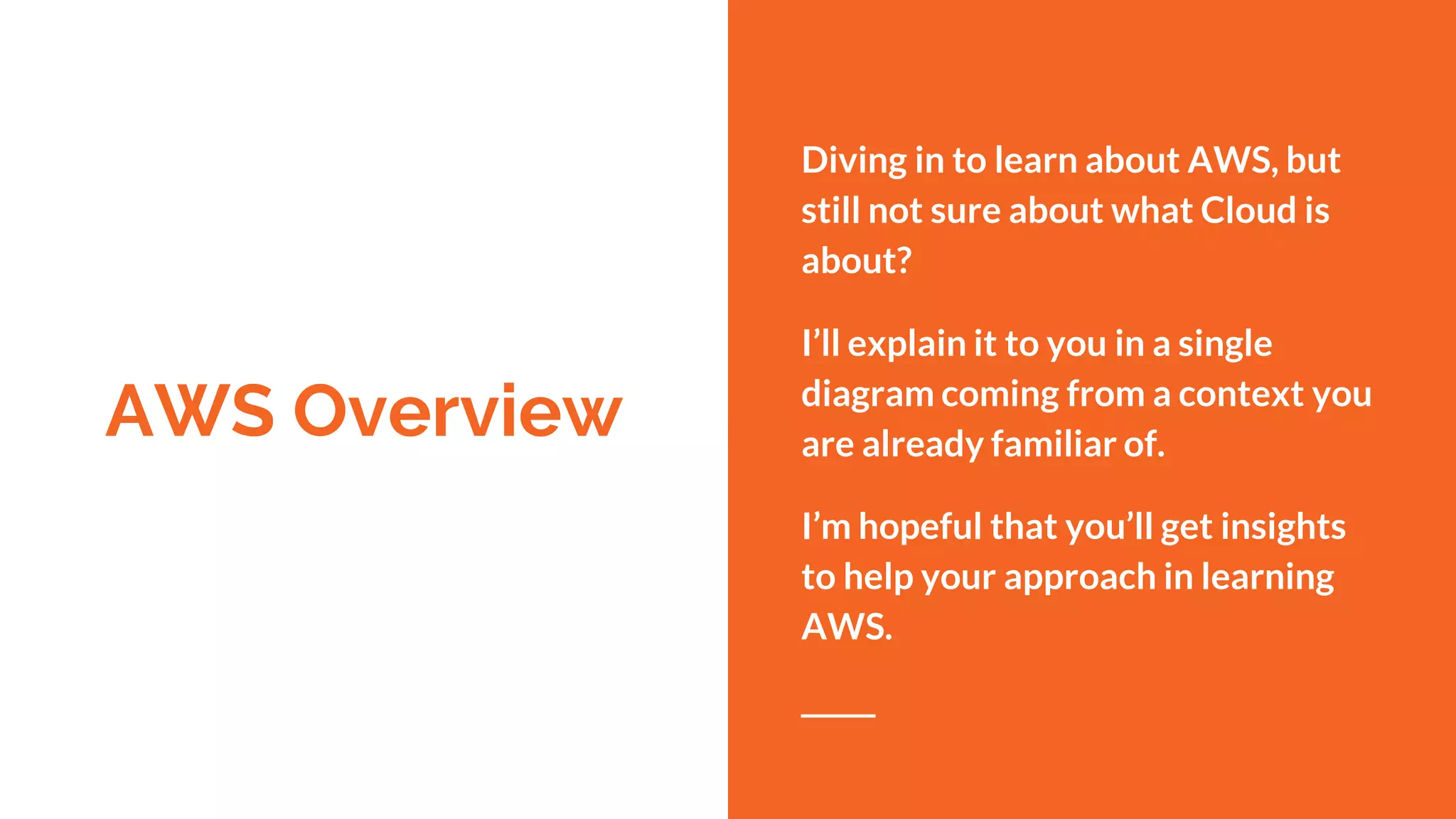 AWS Overview in a Single Diagram | PPT
