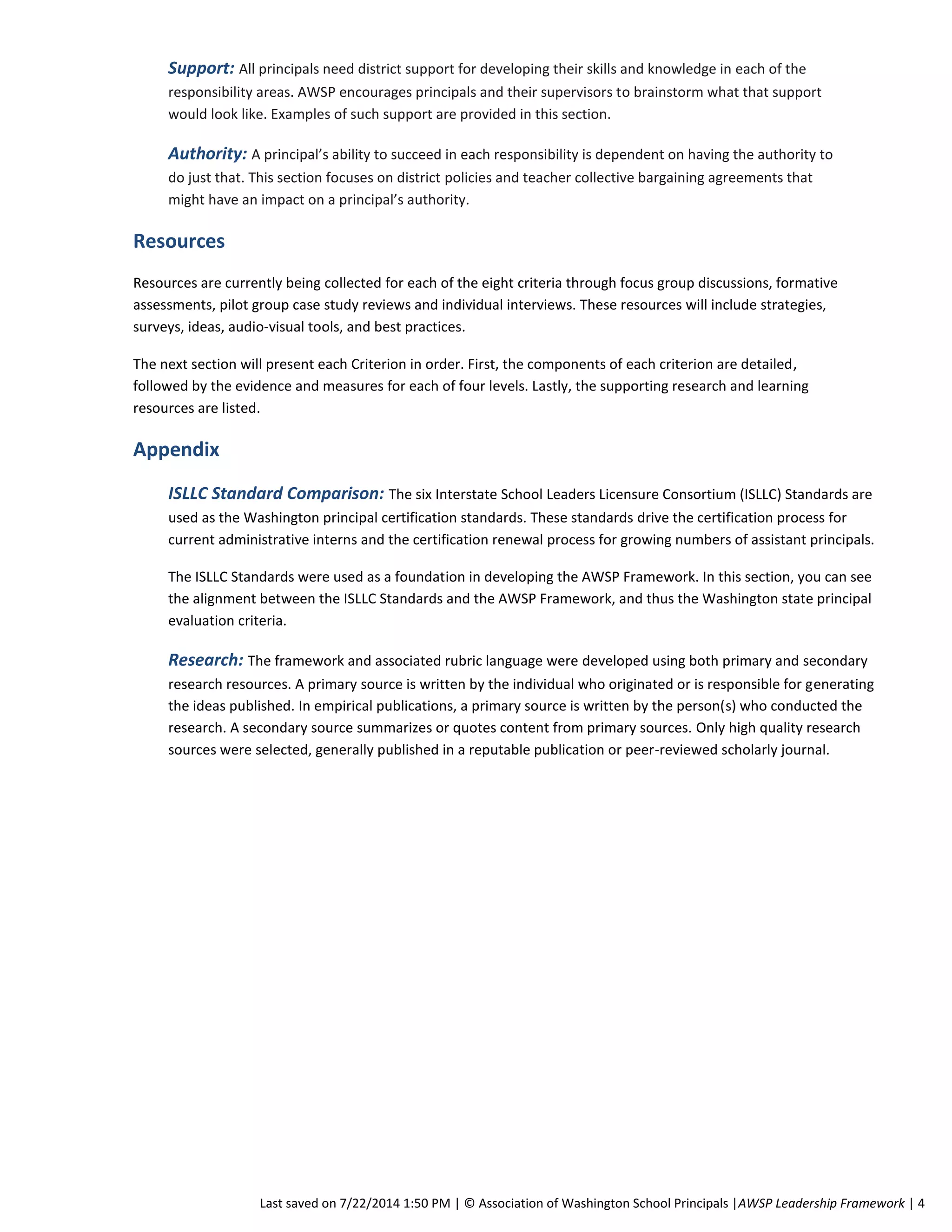 Awsp framework version_2.0 | PDF