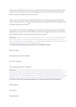 AWS Practice test document for certification | DOCX