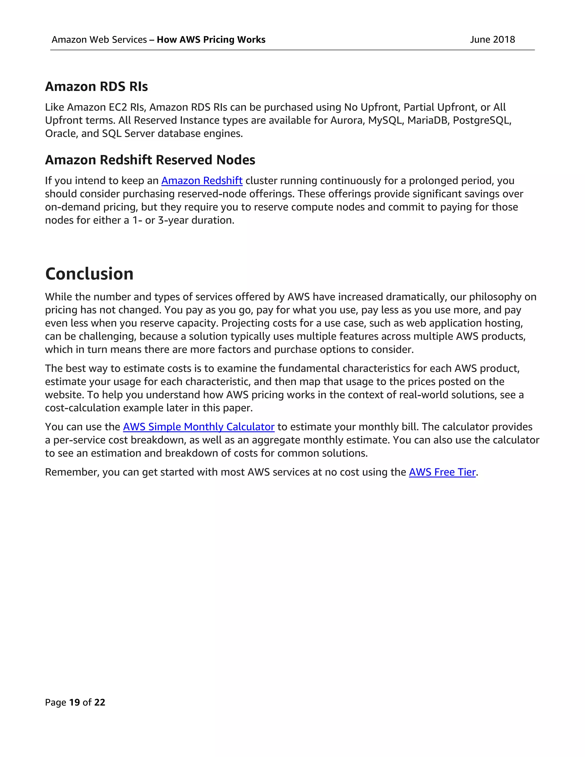Aws pricing overview | PDF
