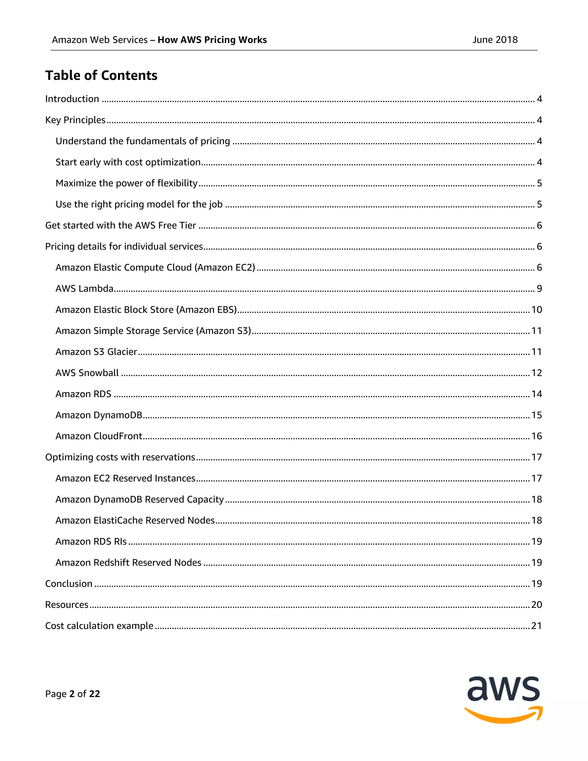 Aws pricing overview | PDF