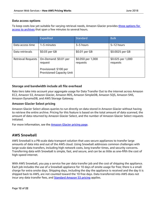Aws pricing overview | PDF