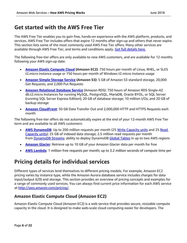 Aws pricing overview | PDF