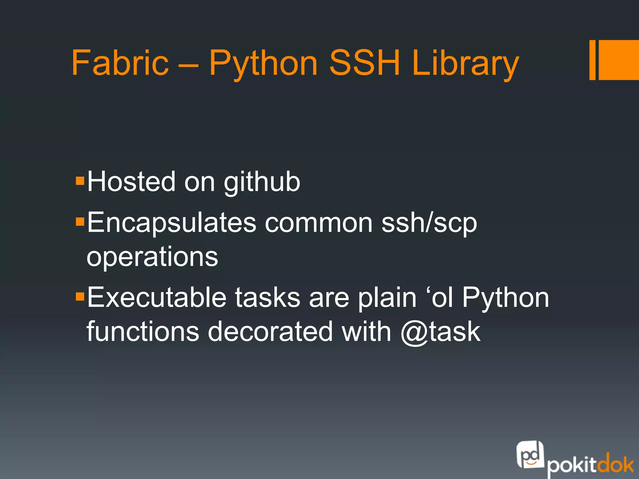 Real World AWS Deployment With Boto, Fabric, and Cloud Formation | PPTX