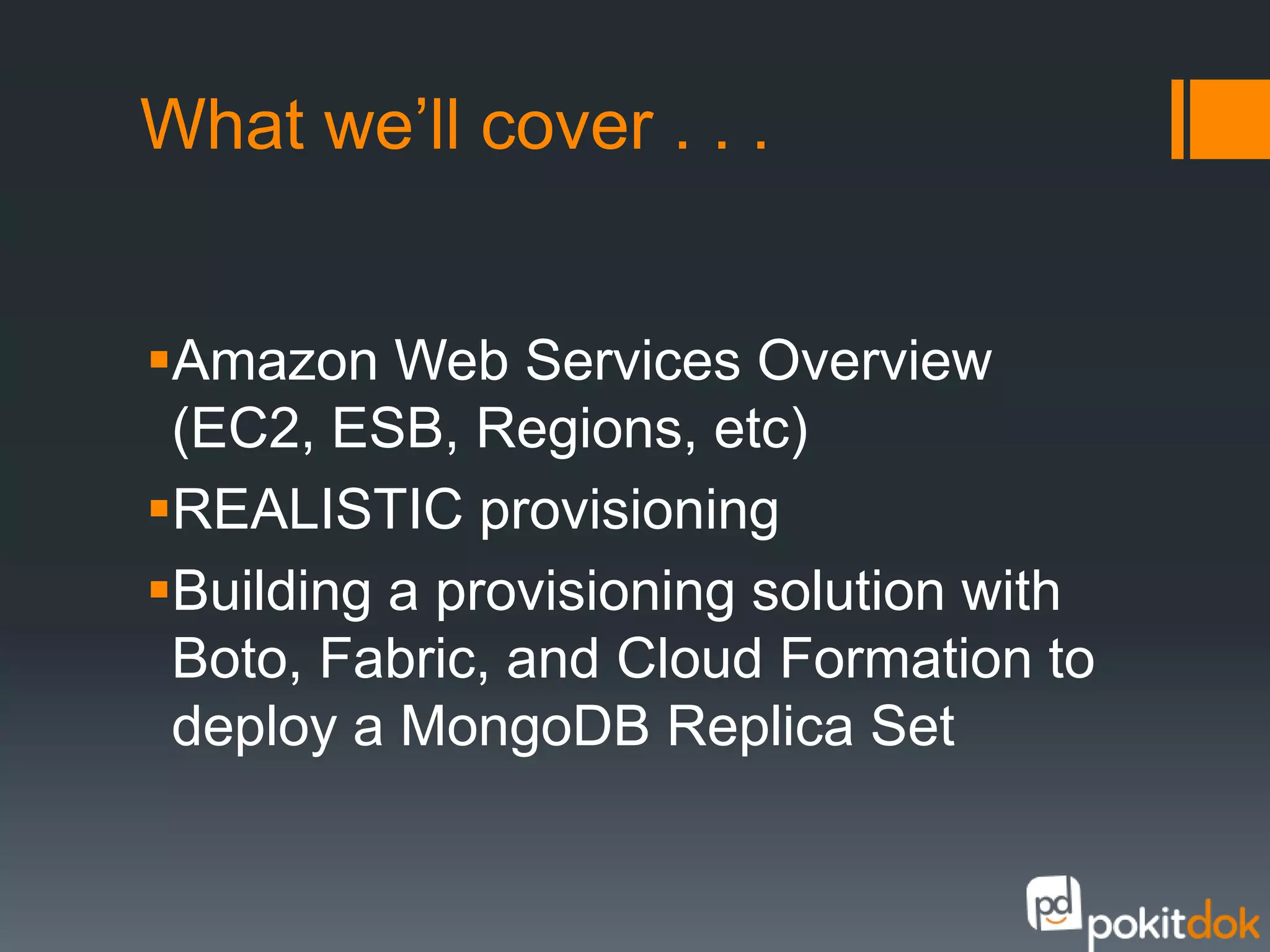 Real World AWS Deployment With Boto, Fabric, and Cloud Formation | PPTX