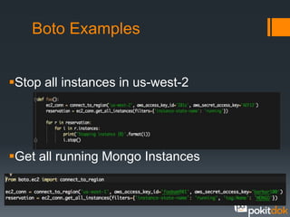 Real World AWS Deployment With Boto, Fabric, and Cloud Formation | PPTX