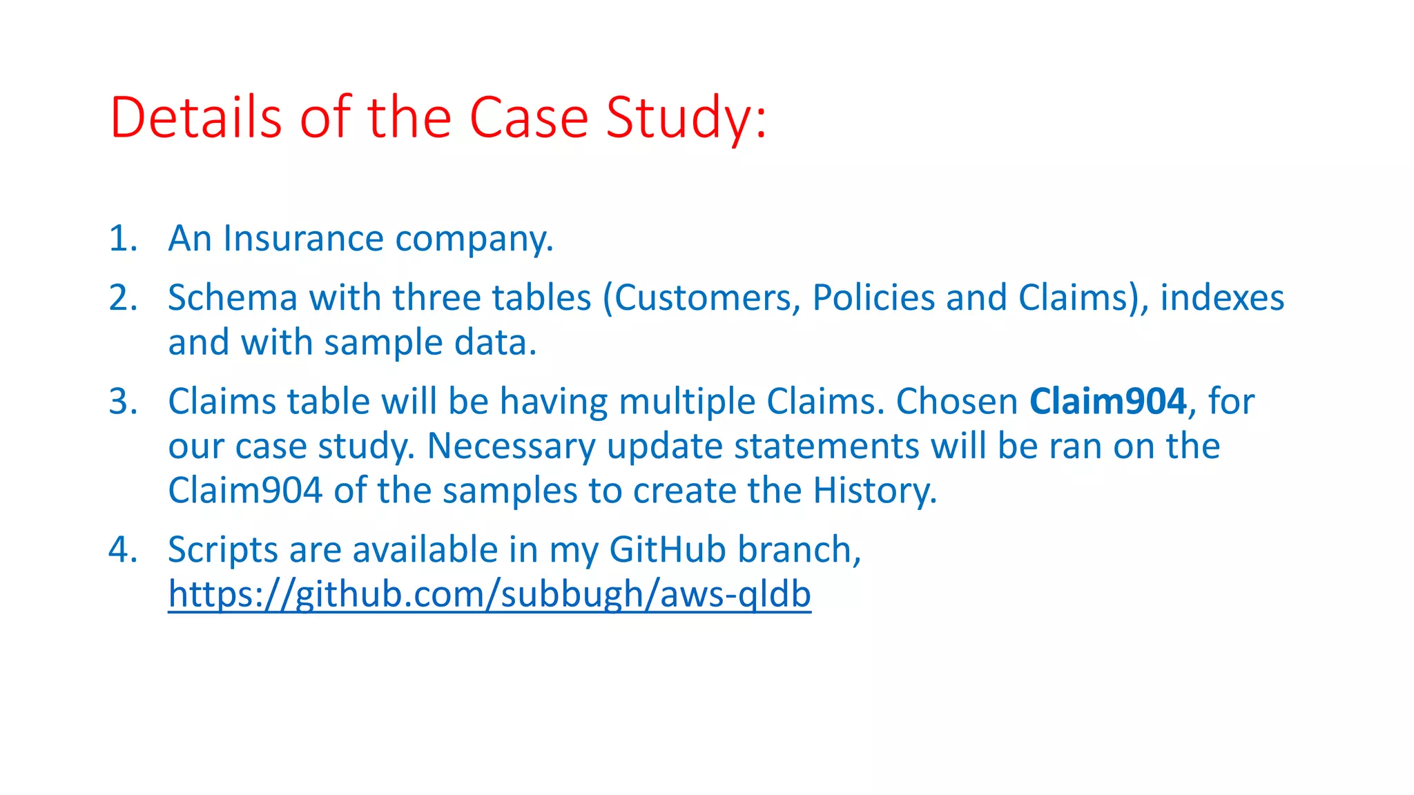 AWS Amazon Quantum Ledger Database (QLDB) | PPT