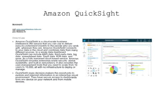 Power Point Presentation about AWS QuickSight Overview | PPTX
