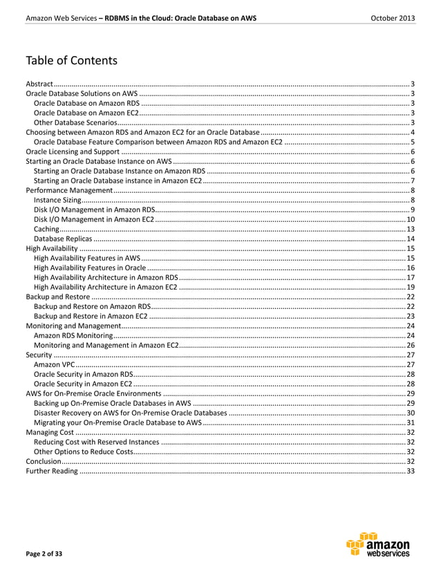 Aws rdbms oracle | PDF | Cloud Computing | Internet