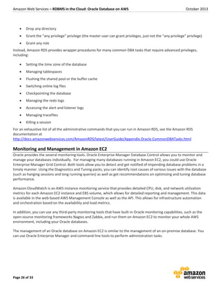 Aws rdbms oracle | PDF | Cloud Computing | Internet