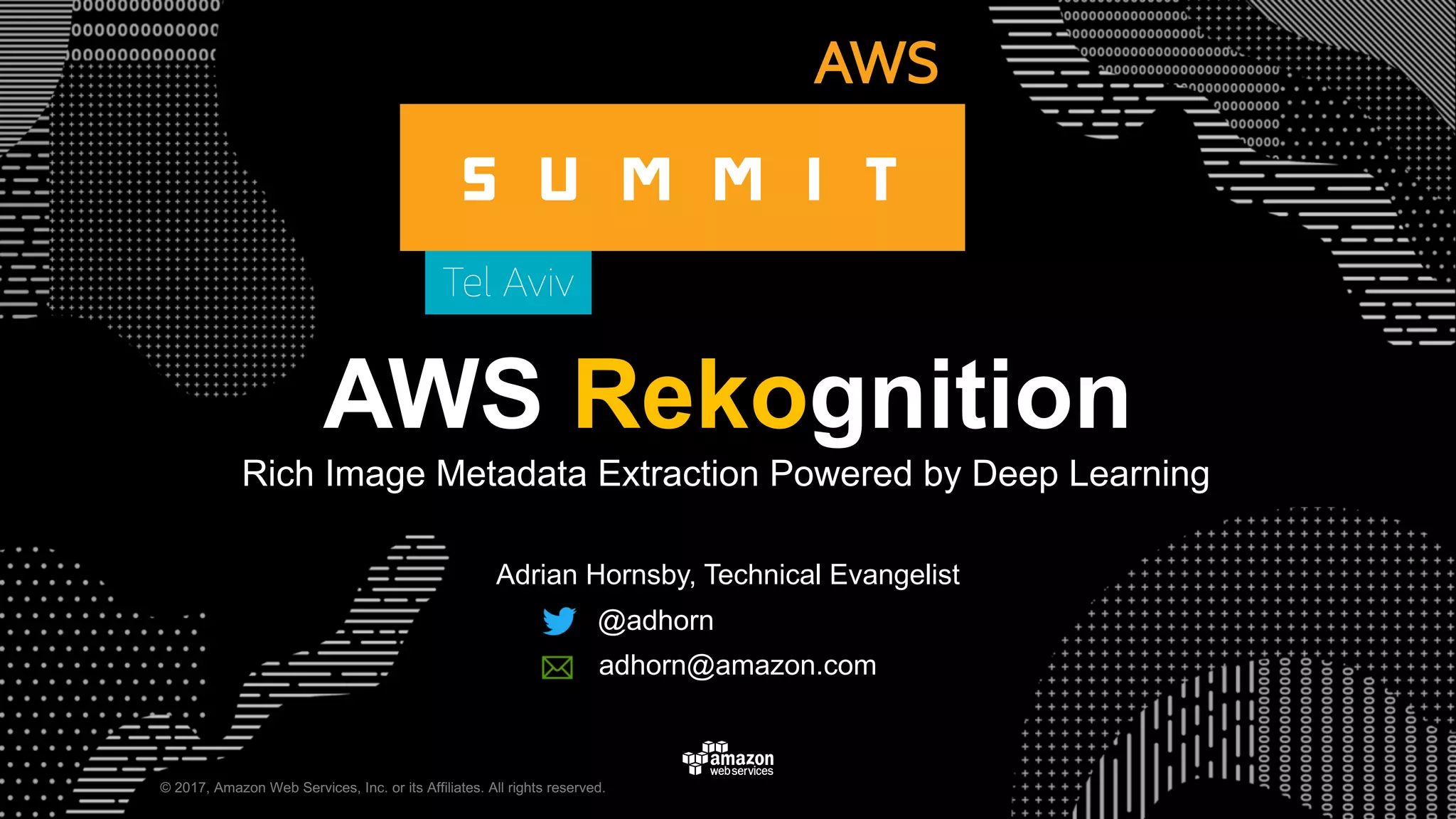 AWS Rekognition: Rich Image Metadata Extraction Powered by Deep Learning | PPT