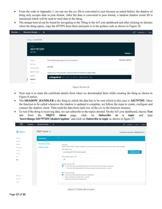 AWS IoT project | PDF | Cloud Computing | Internet