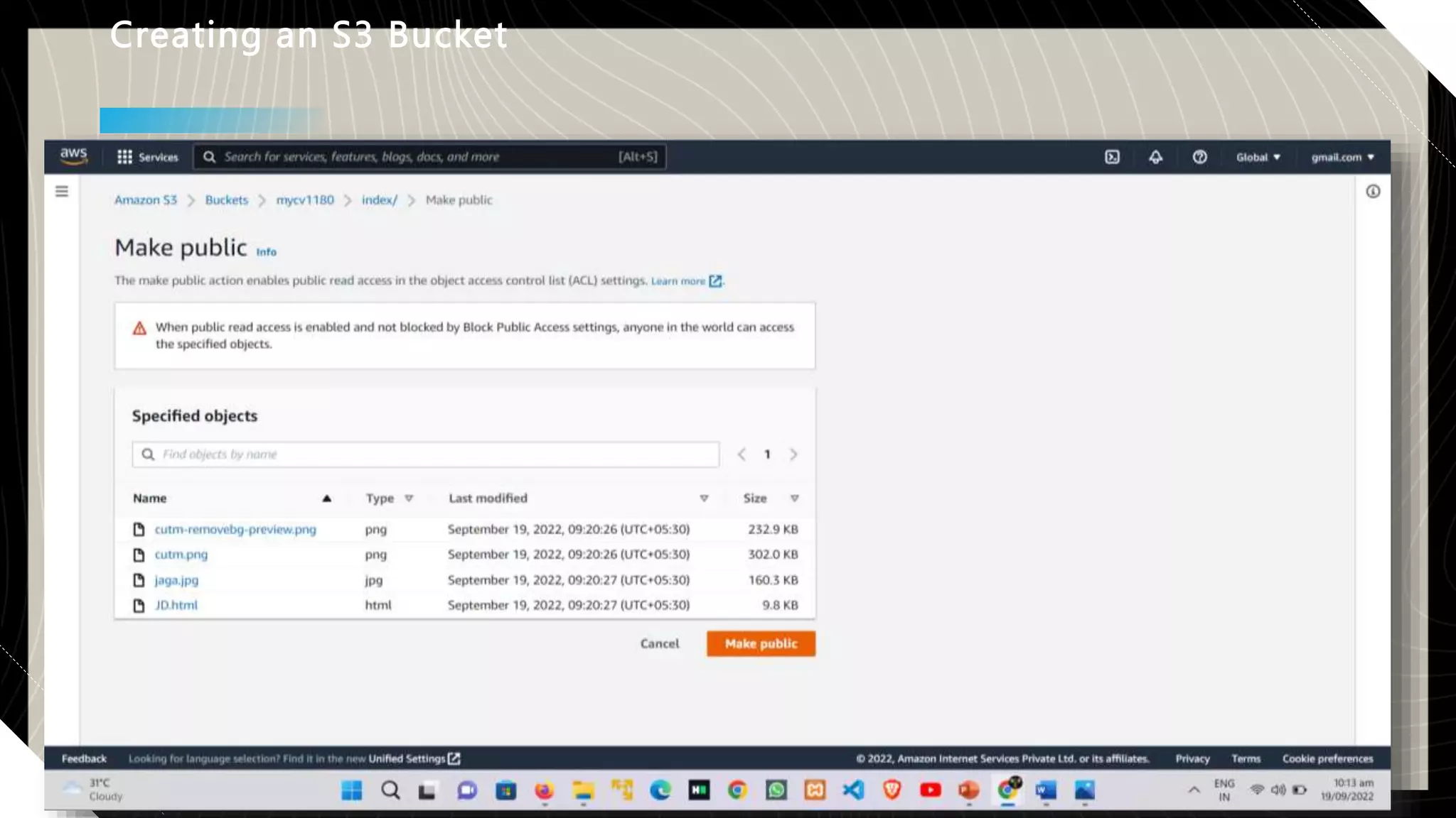 AWS S3 | PPTX | Cloud Computing | Internet