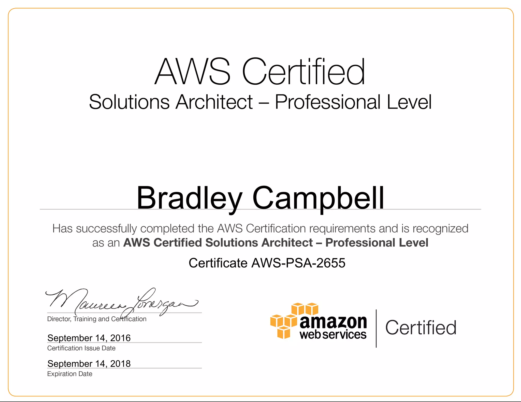 AWS SA Professional Certification | PPT AWS SA Professional Certification | PPT