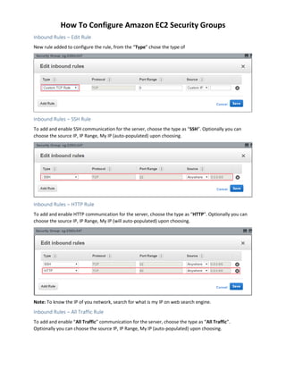 How To Configure Amazon EC2 Security Groups | PDF