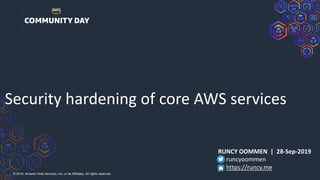 Security hardening of core AWS services | PDF