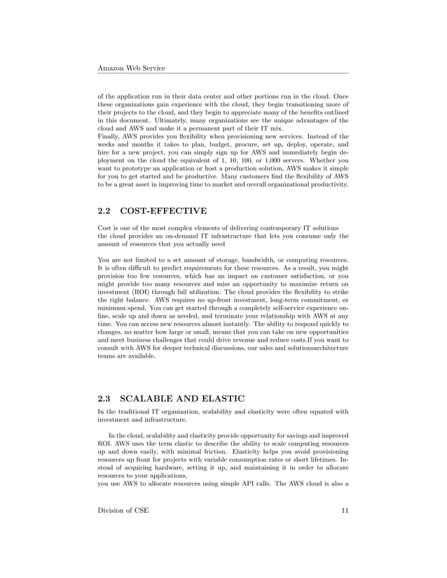 Aws seminar report | PDF