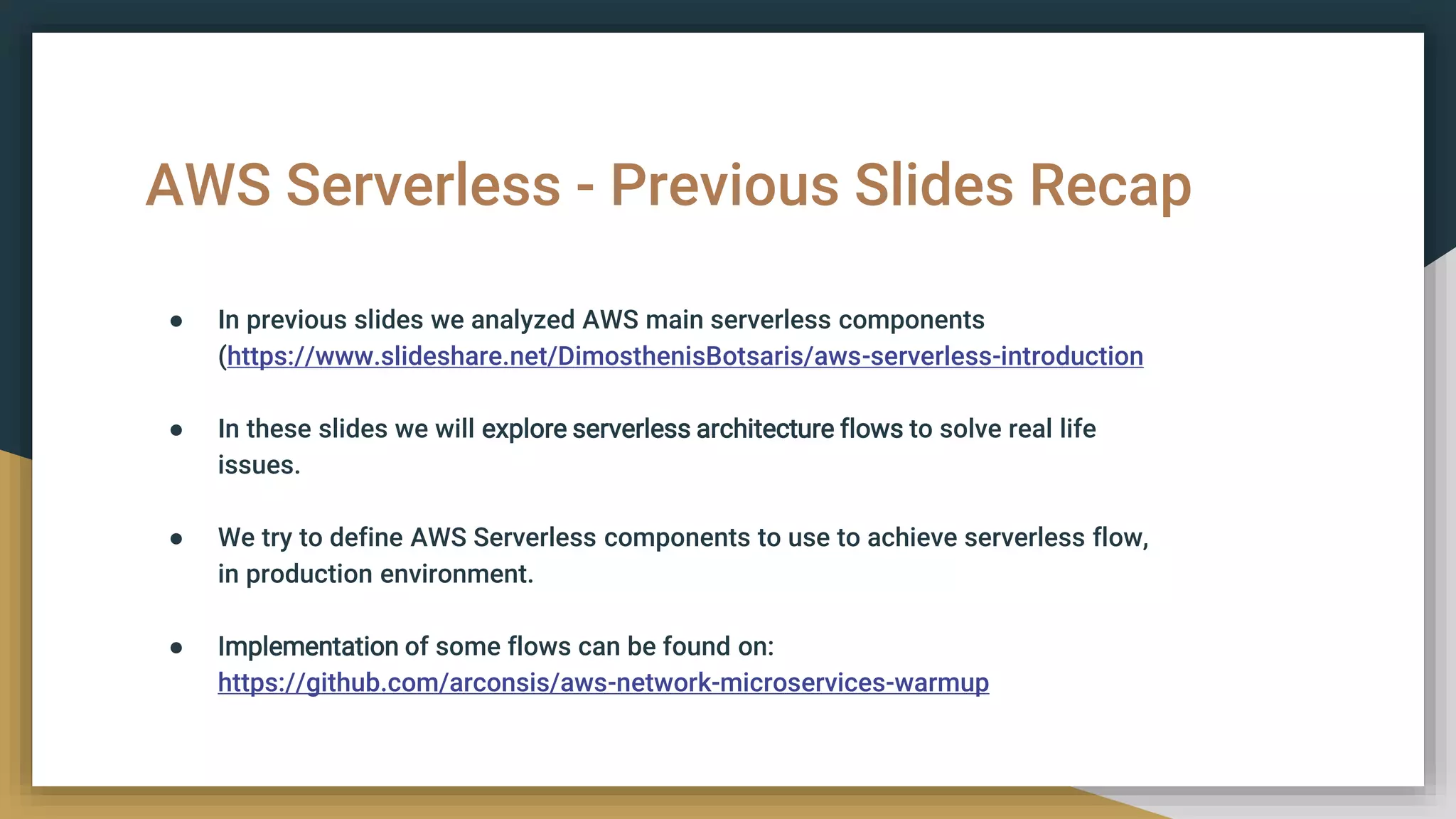AWS Serverless Examples | PPTX