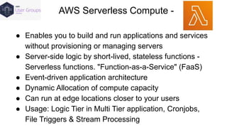 AWS Serverless with Lambda, ApiGateway | PPTX