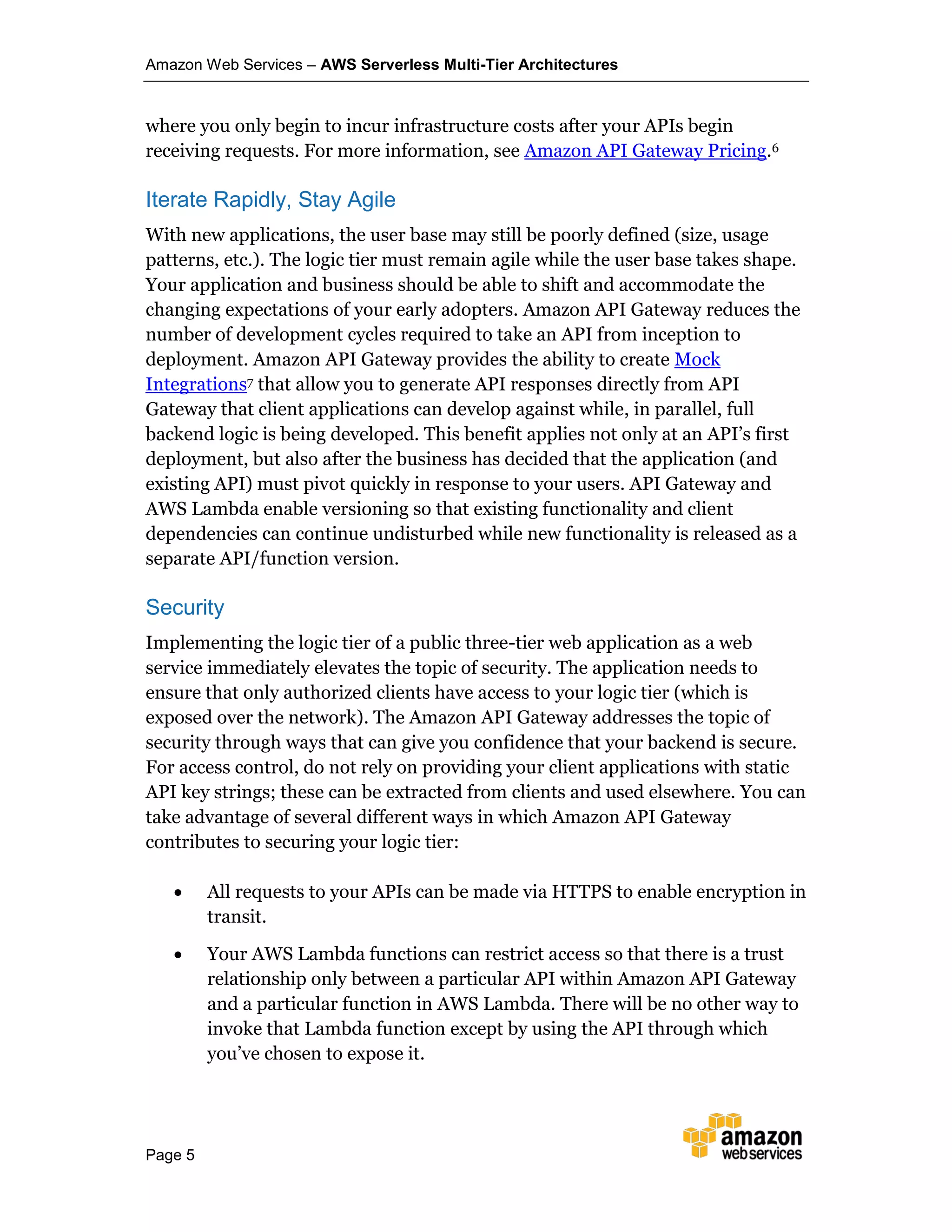 Aws serverless multi-tier_architectures | PDF