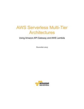 Aws serverless multi-tier_architectures | PDF