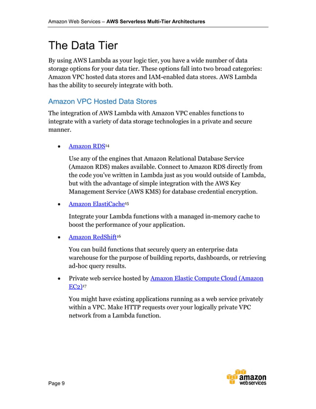 Aws Serverless Multi Tier Architectures Pdf