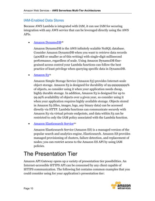 Aws serverless multi-tier_architectures | PDF