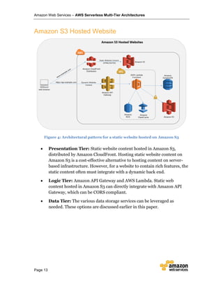 Aws serverless multi-tier_architectures | PDF