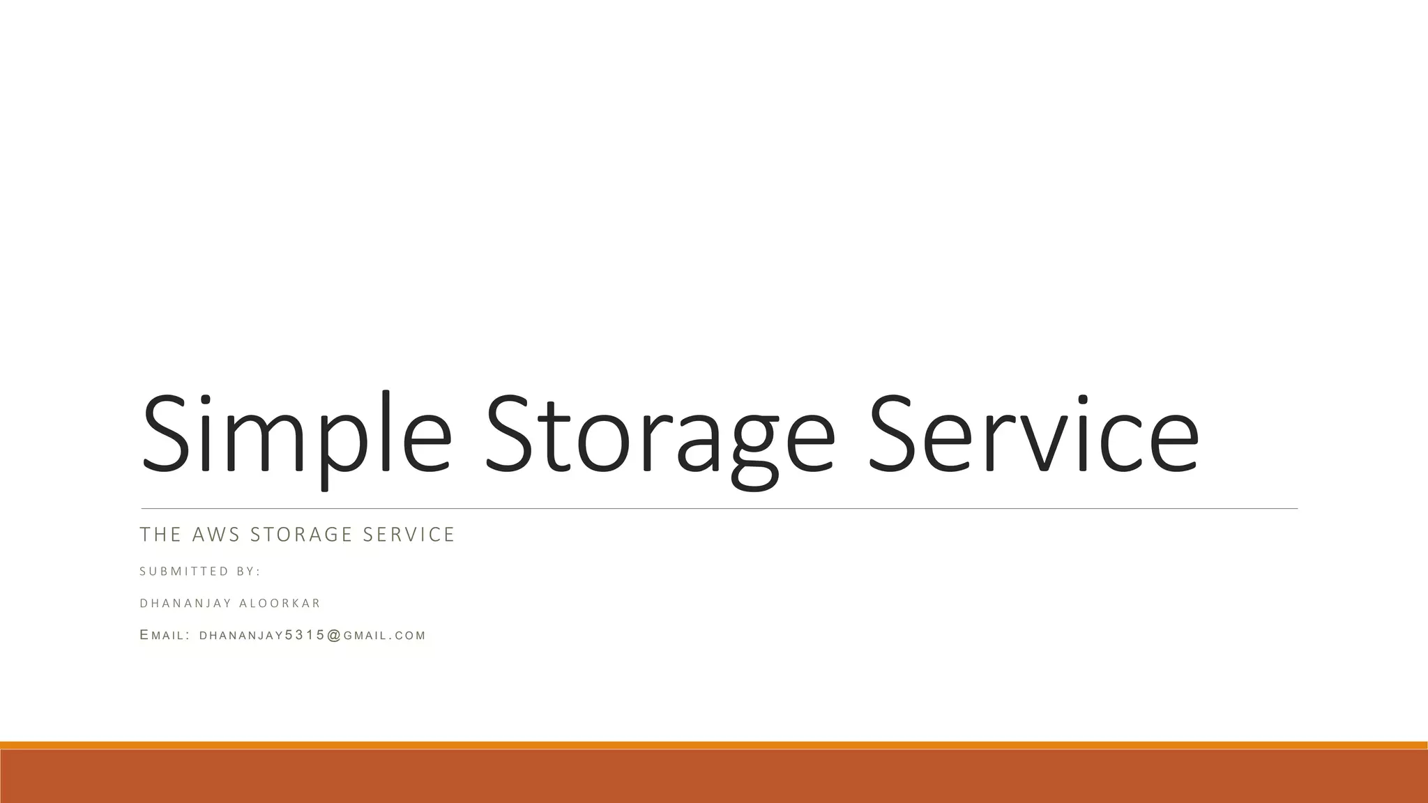 AWS simple storage service | PPT
