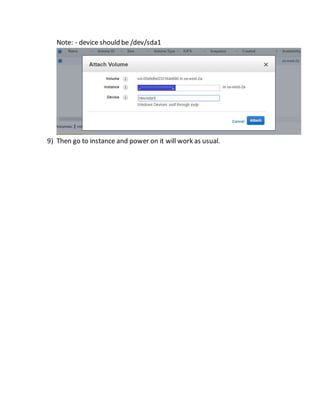 Aws | Snapshot creation | DOCX