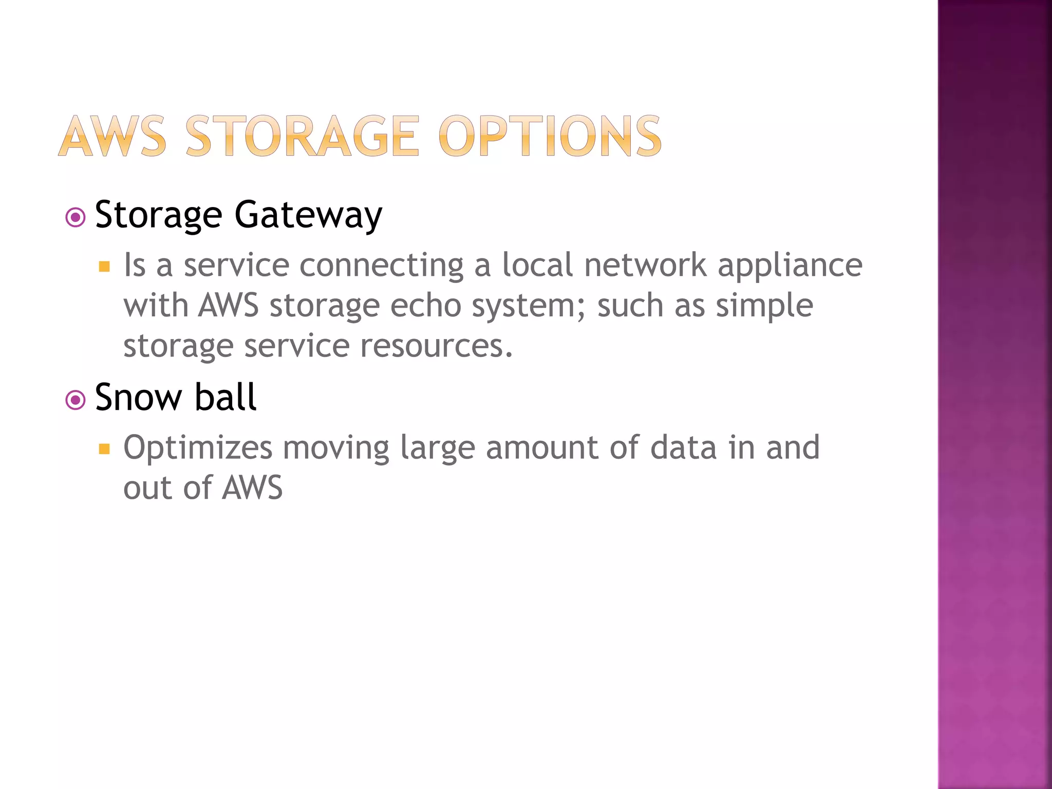 Aws storage options | PPTX