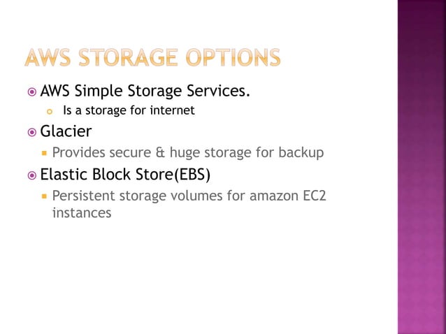 Aws storage options | PPTX