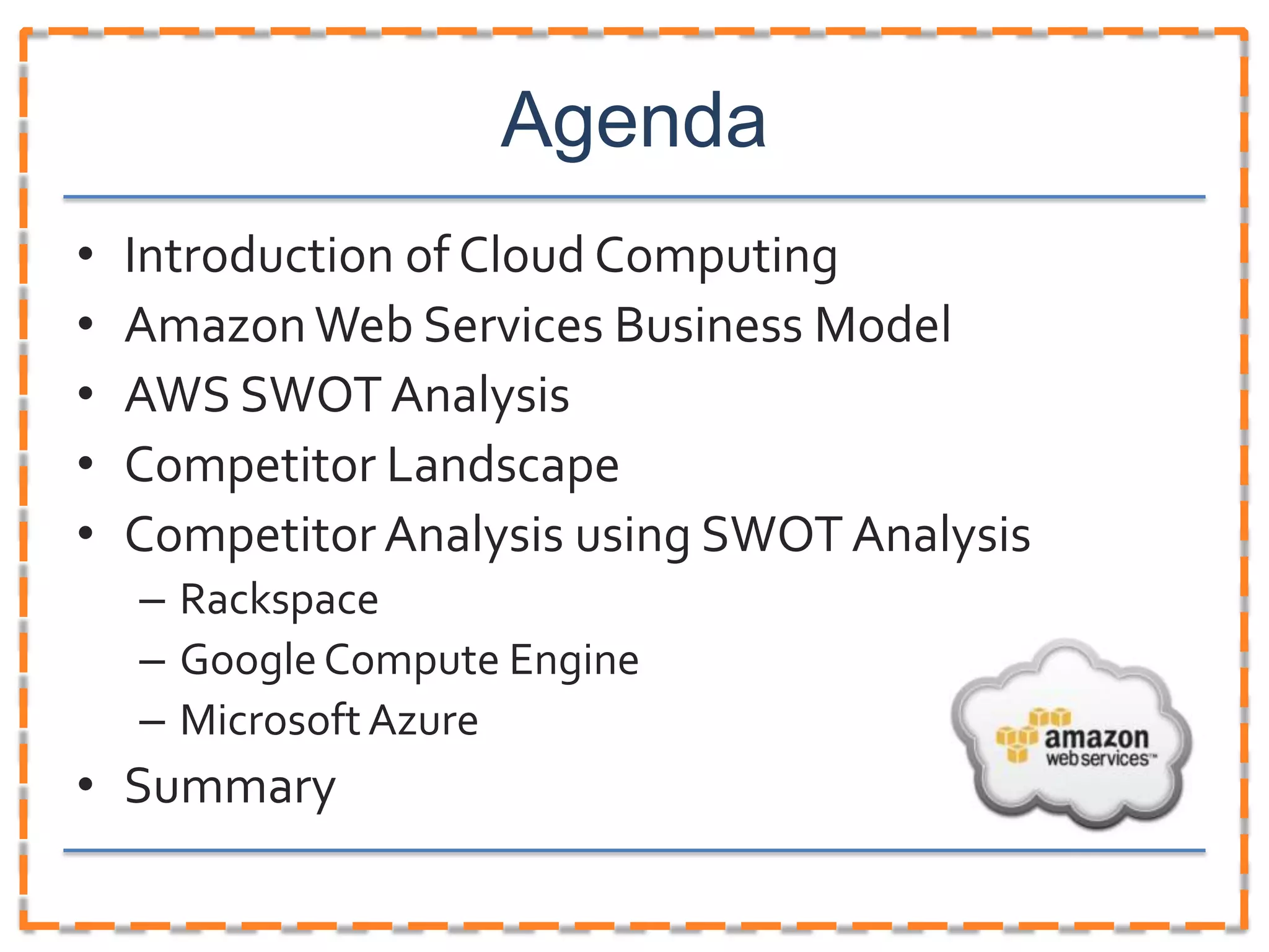 Amazon Web Services SWOT & Competitor Analysis | PDF