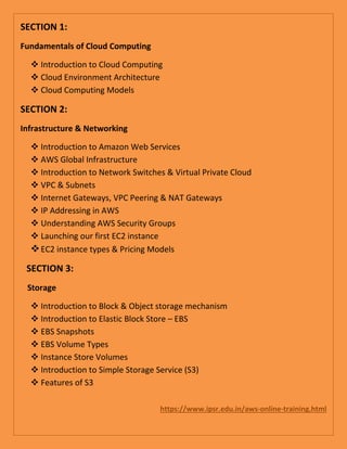 AWS SOLUTIONS ARCHITECT TRAINING | PDF