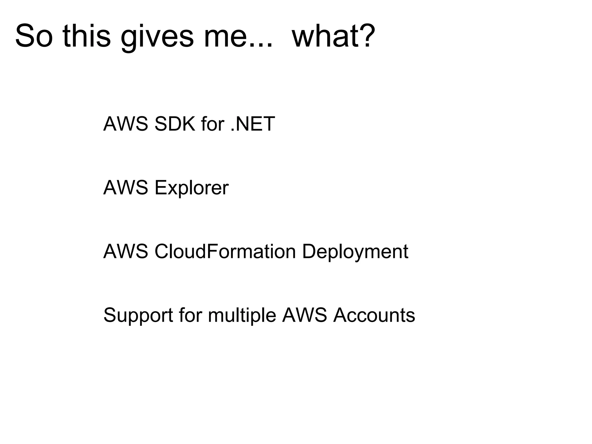 AWS Toolkit for Visual Studio - Version 1 | PPT