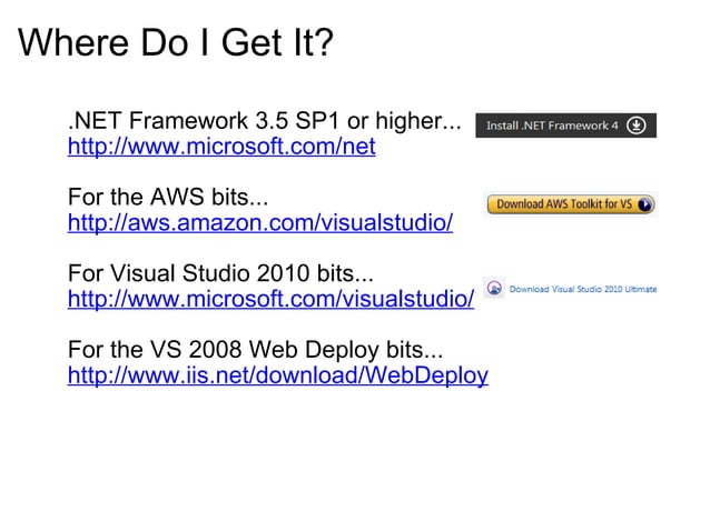 AWS Toolkit for Visual Studio - Version 1 | PPT