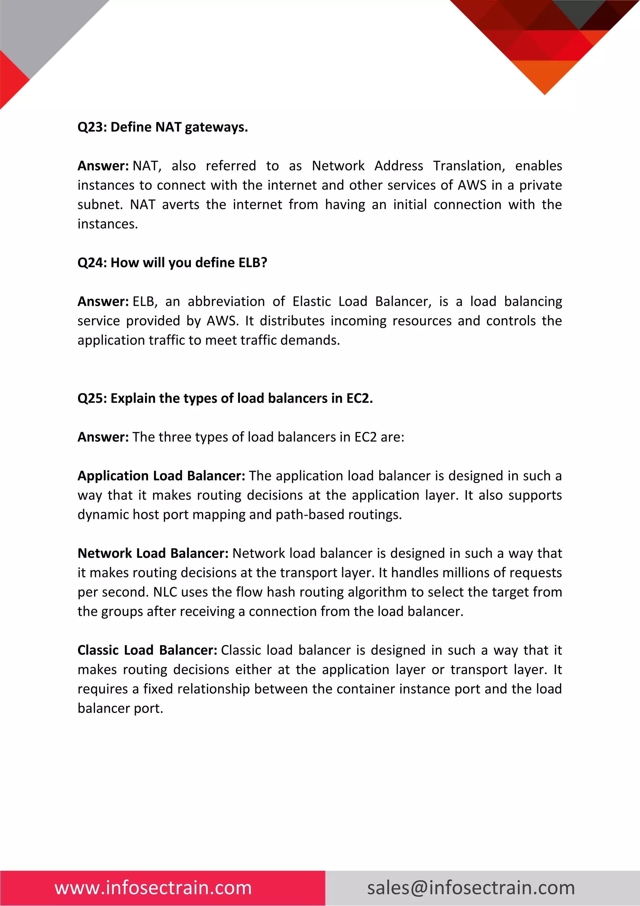 Aws top 50 interview questions | PDF