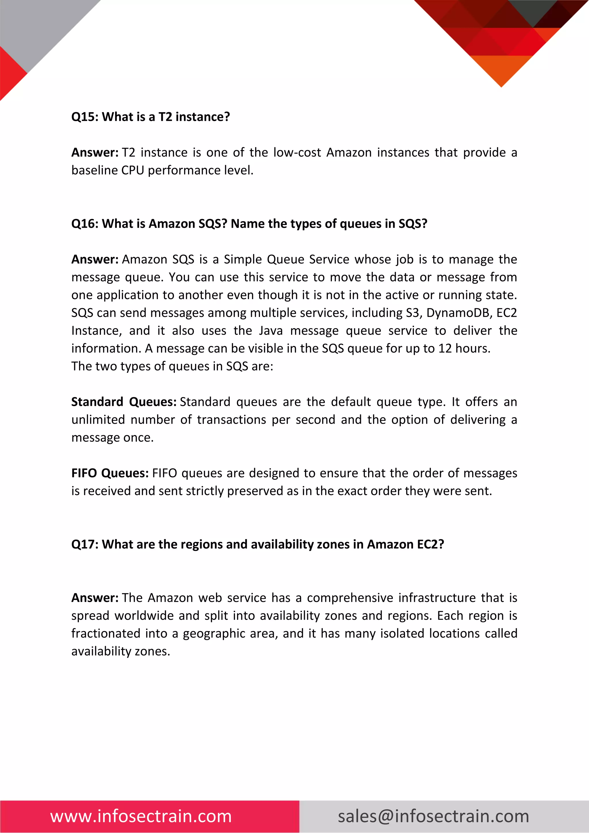 Aws top 50 interview questions | PDF