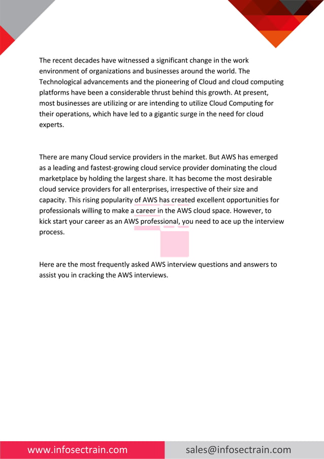 Aws top 50 interview questions | PDF