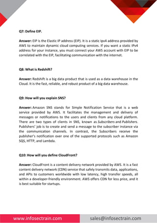 Aws top 50 interview questions | PDF