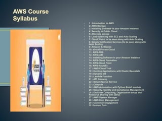 Aws training banglore 5 | PPT