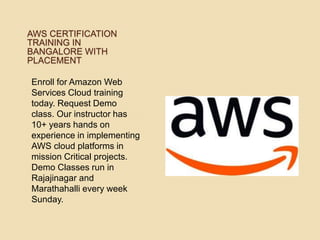 Aws training banglore 7 | PPTX