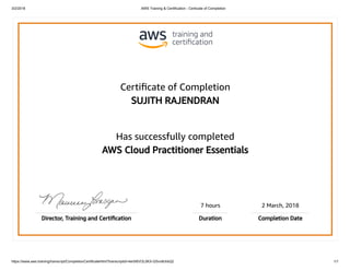 Aws training & certification certicate of completion cpe | PPT